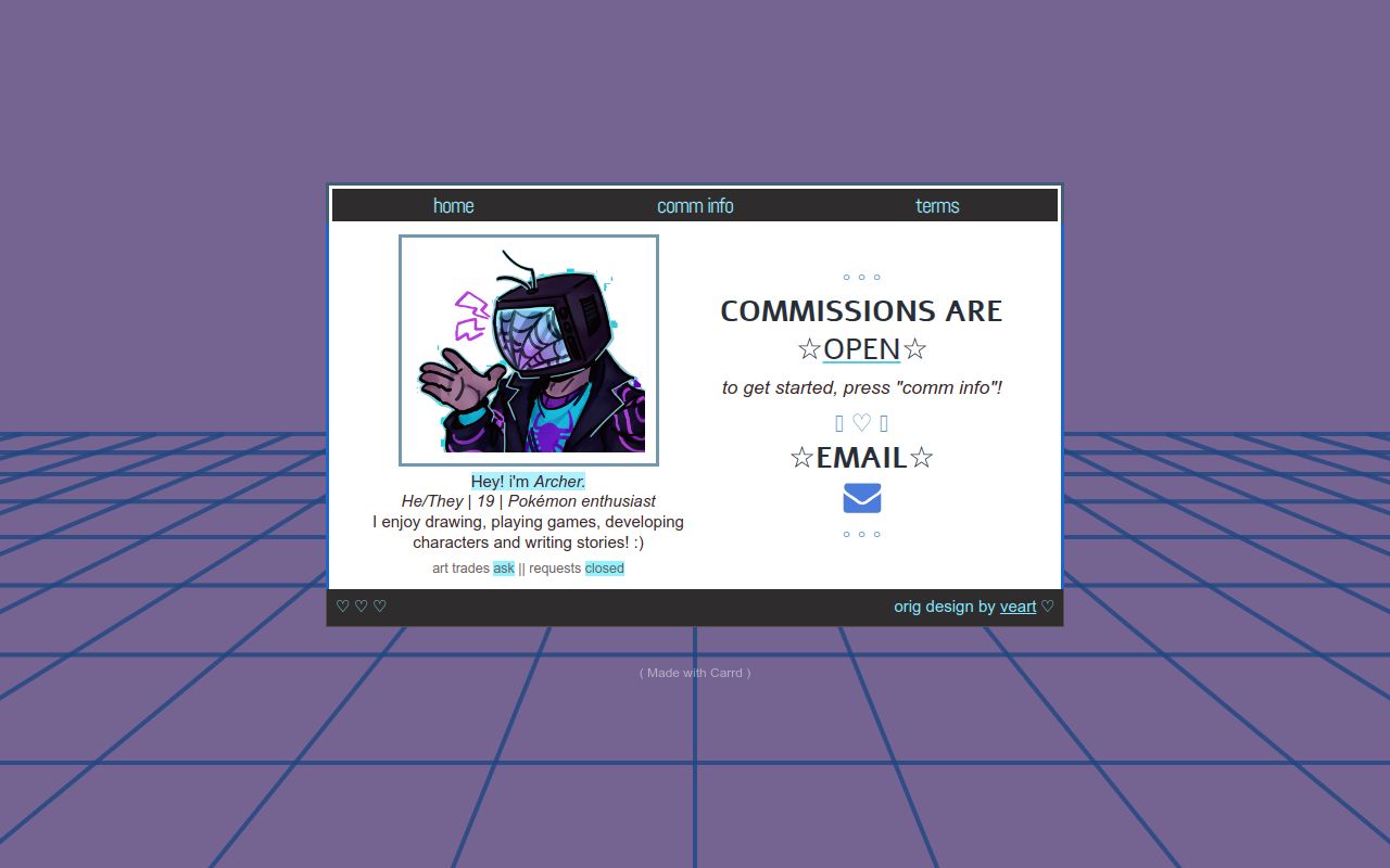 Archer's digital art comms!